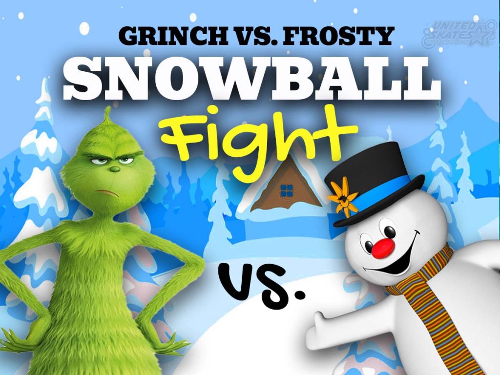 Grinch vs. Frosty Snowball Fight | United Skates of America