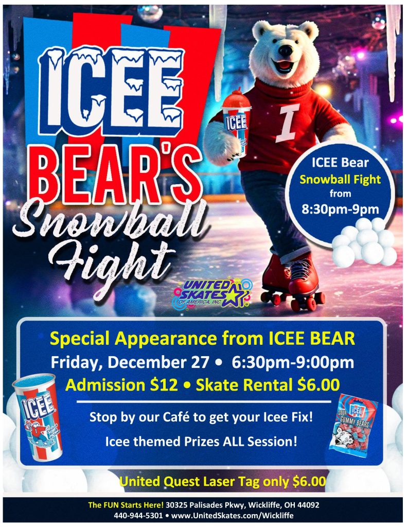 Icee Bear’s Snowball Fight | United Skates of America