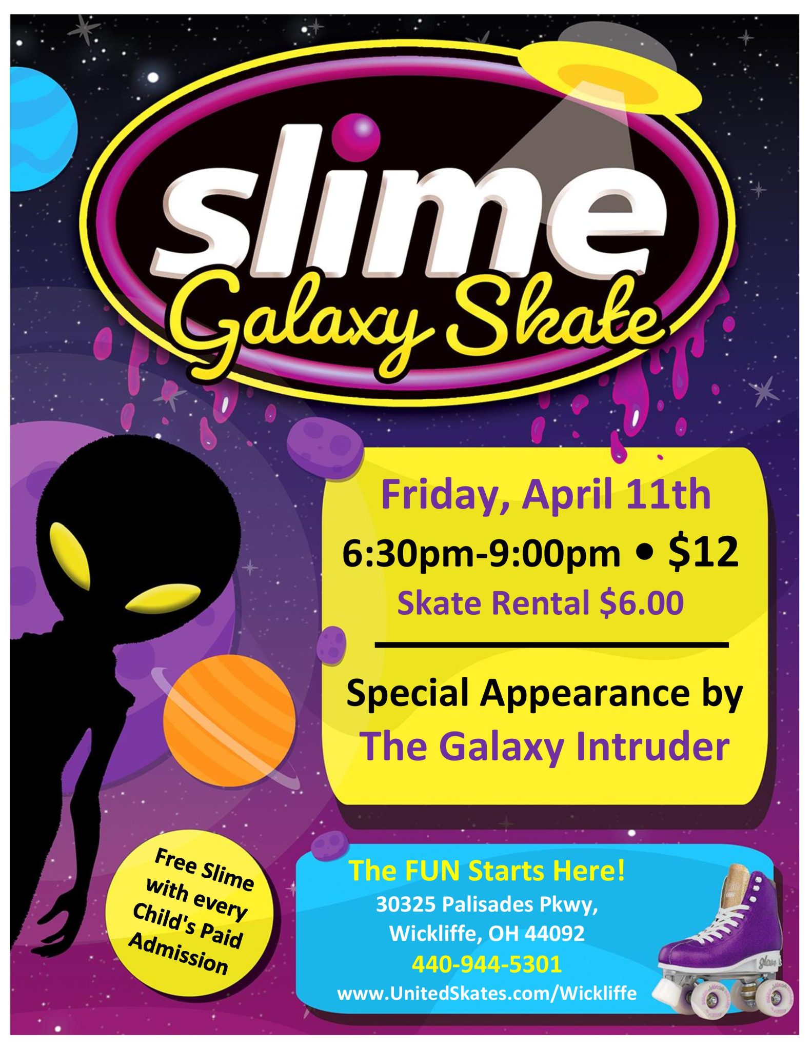Slime Galaxy Skate | United Skates of America