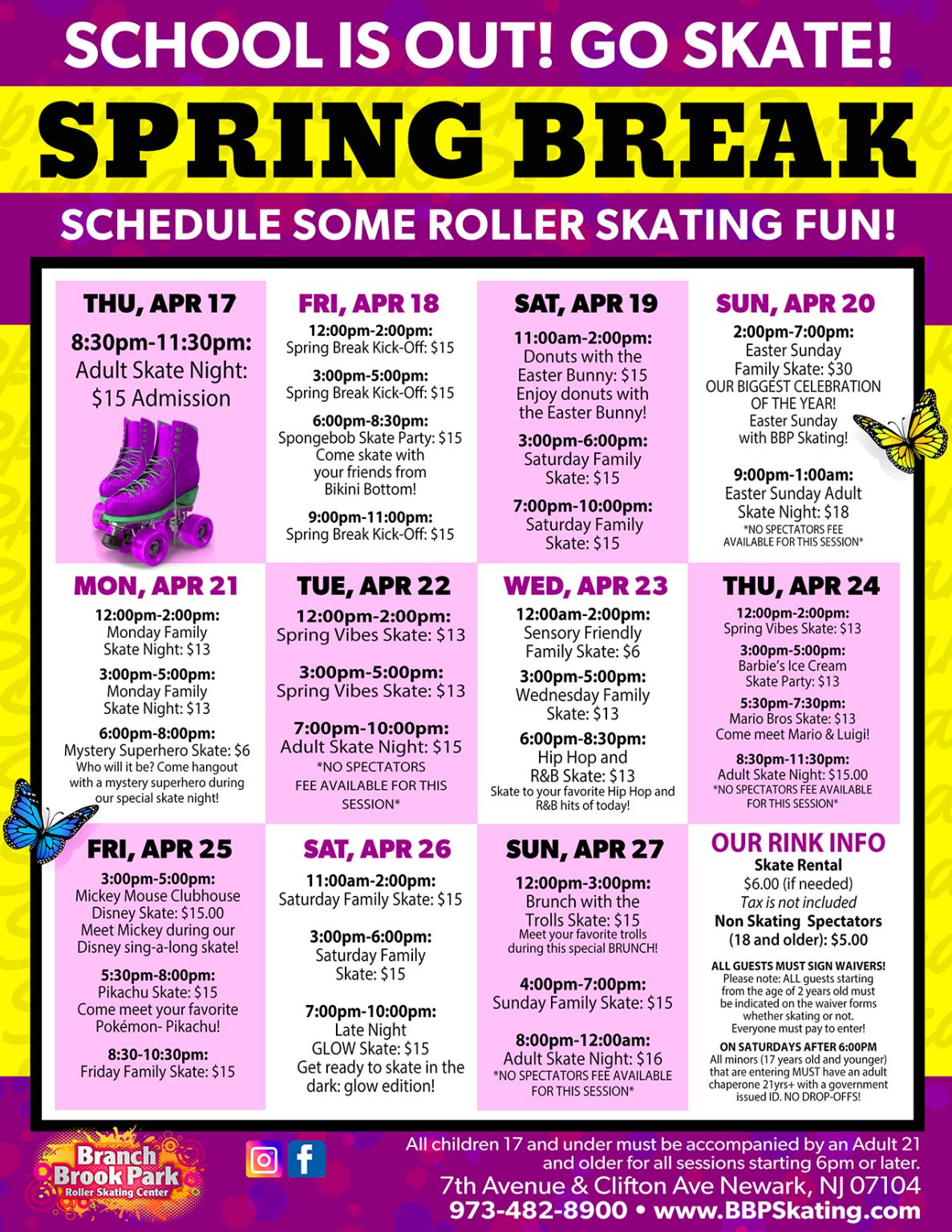 Spring Break Skating Fun for Everyone! | Branch Brook Park Skating