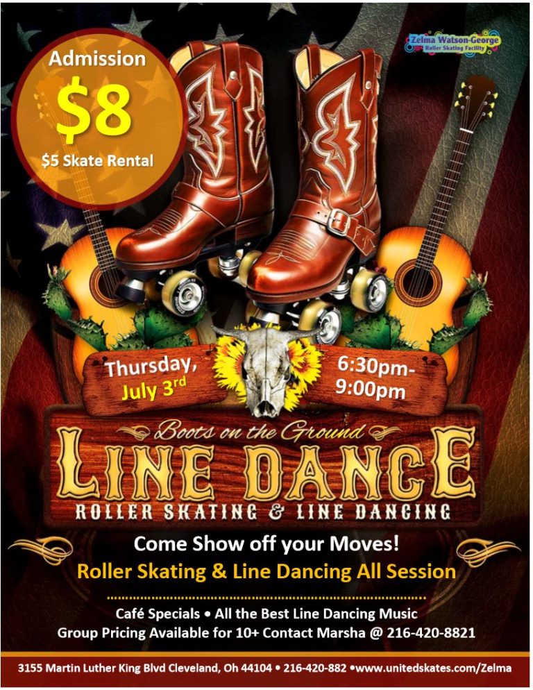 Line Dance and Roller Skate Night | Zelma Watson George Skating