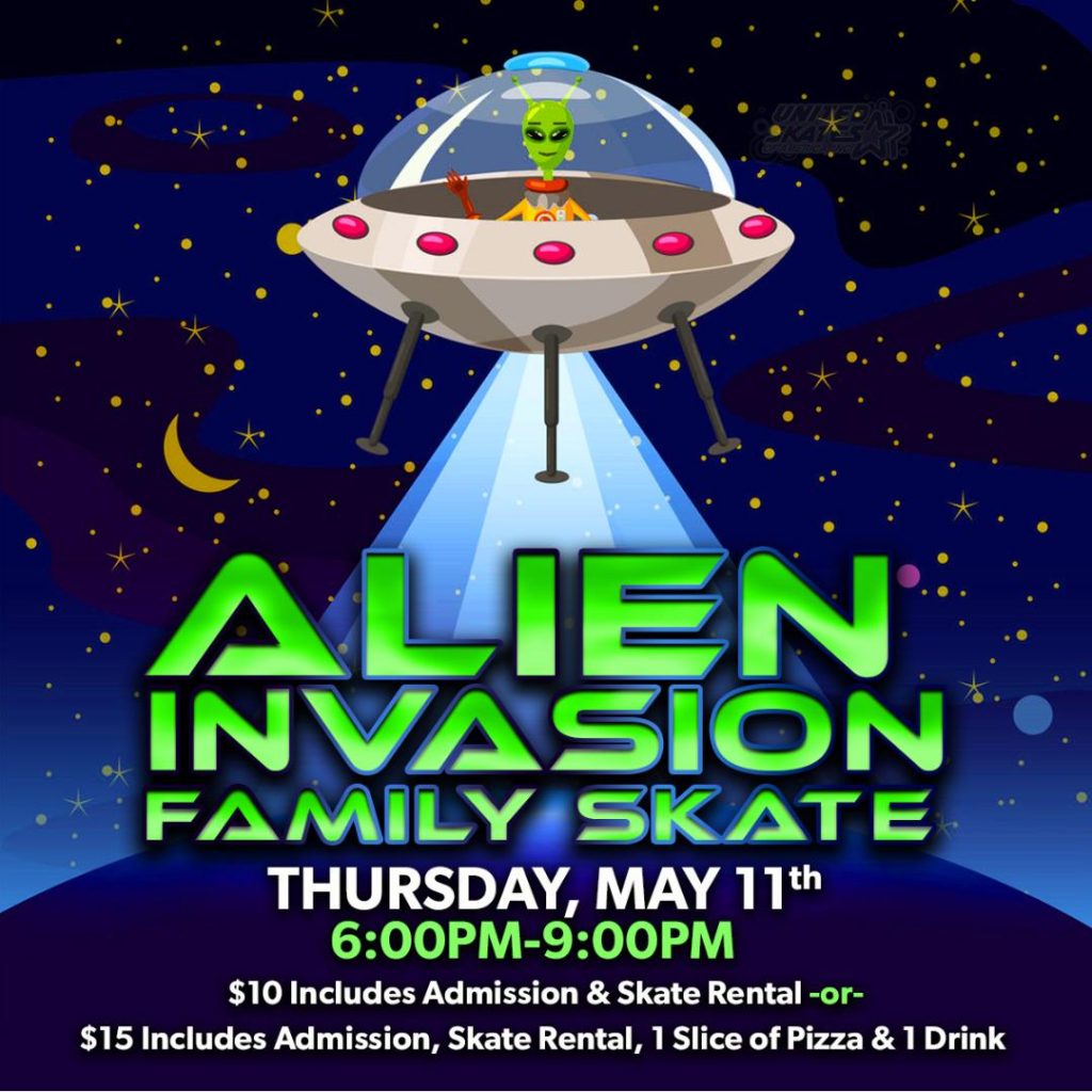 Alien Invasion Family FUN Roller Skate Night | Millennium Skate World