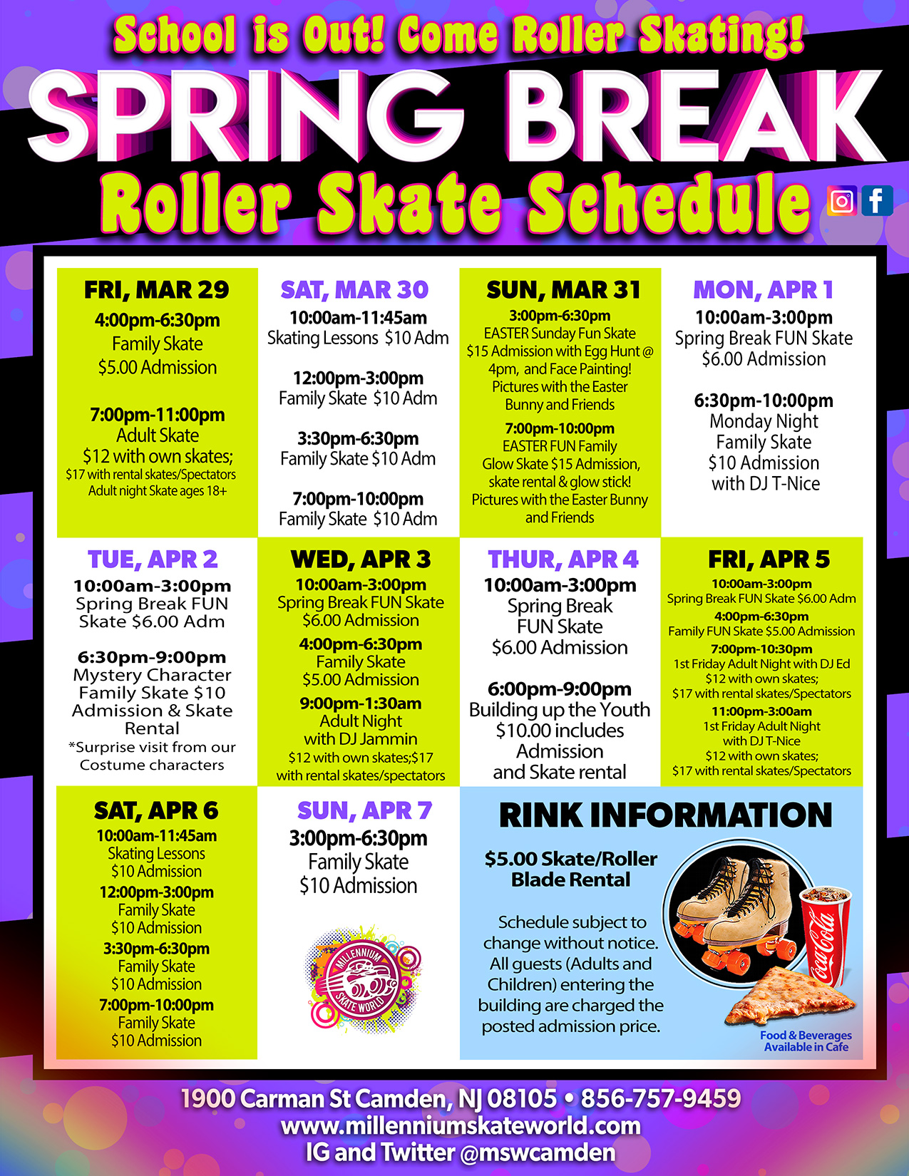 Special Events | Millennium Skate World