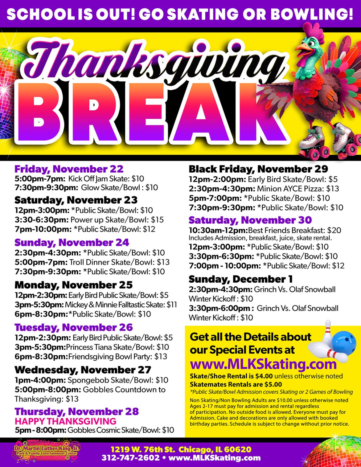 MLK Skating | Roller Skating, Birthday Parties & Arcade