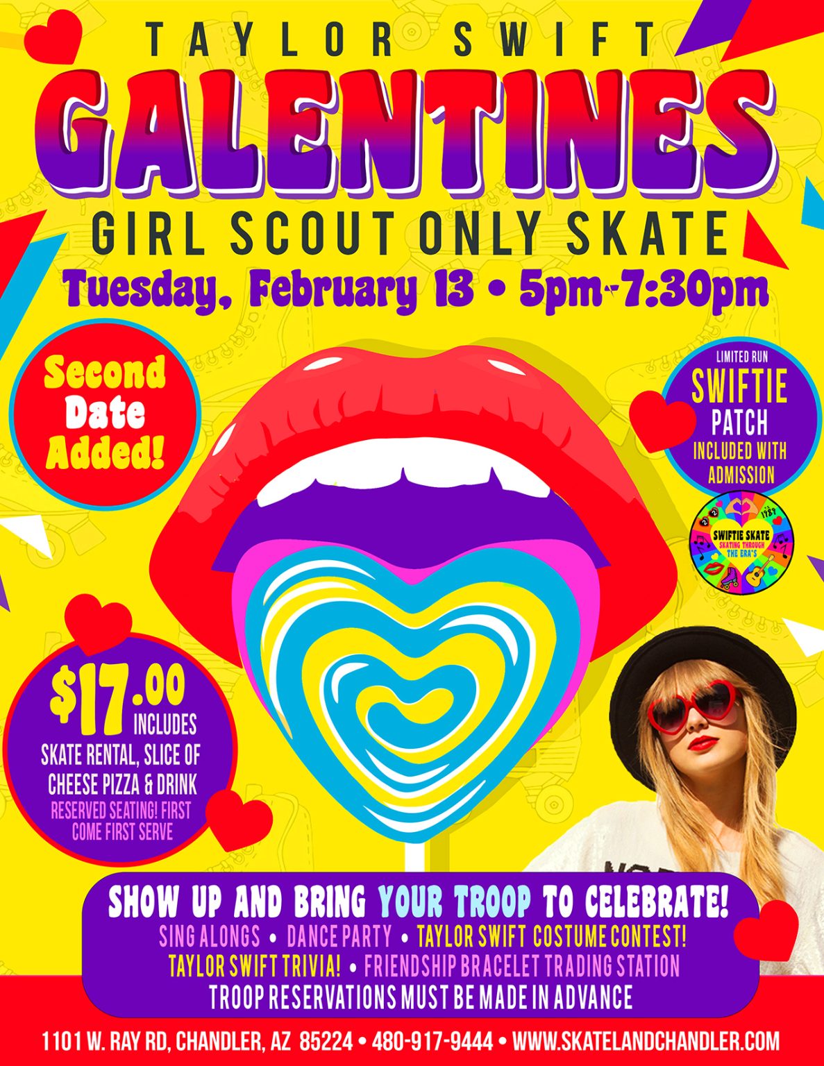 Girl Scout Taylor Swift Galentines 2nd Event | Skateland Chandler