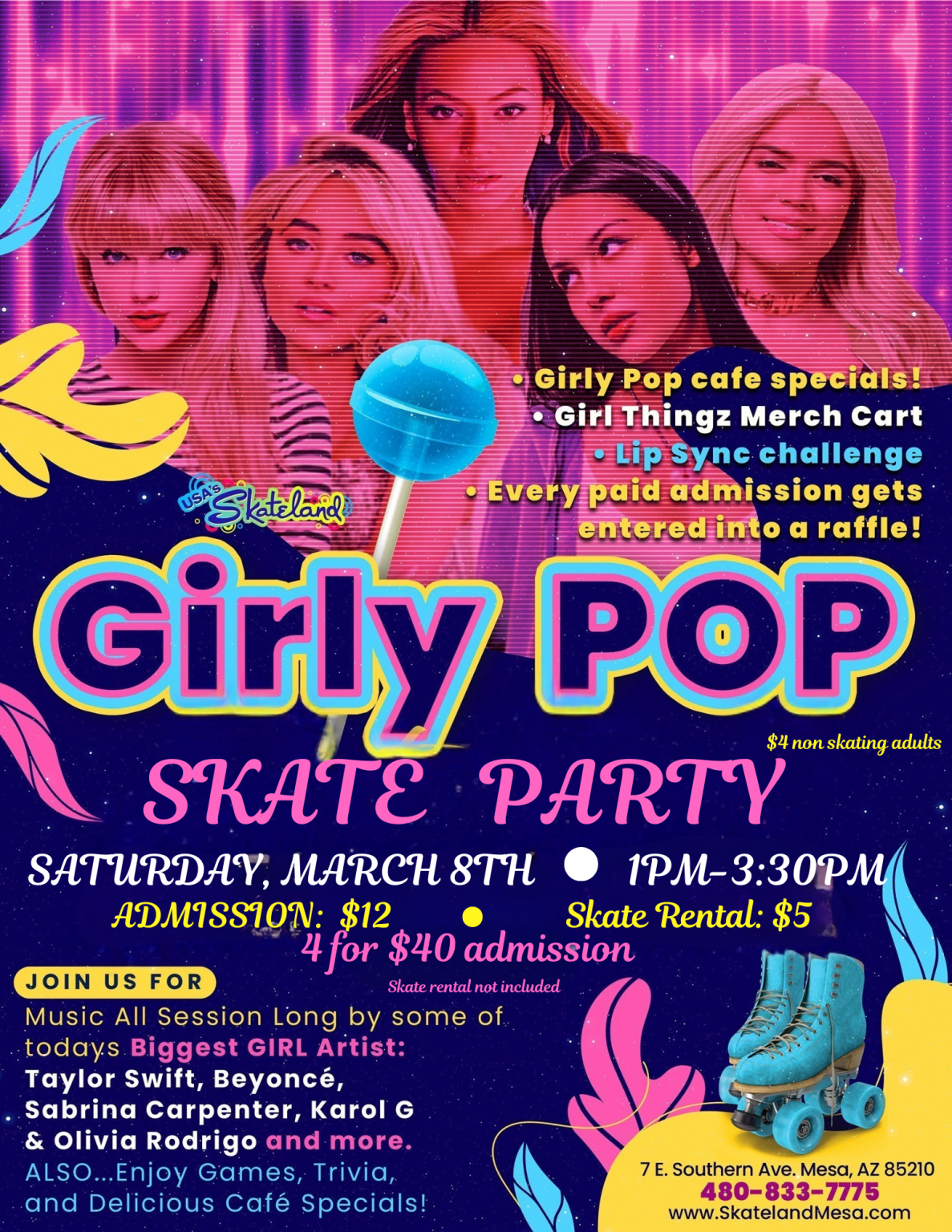 Girly Pop Skate | Skateland Mesa