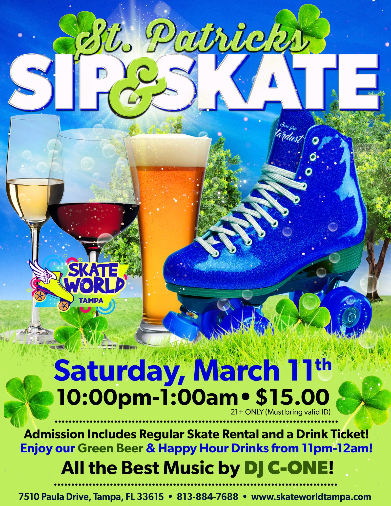 St. Patrick’s Sip & Skate | Skateworld