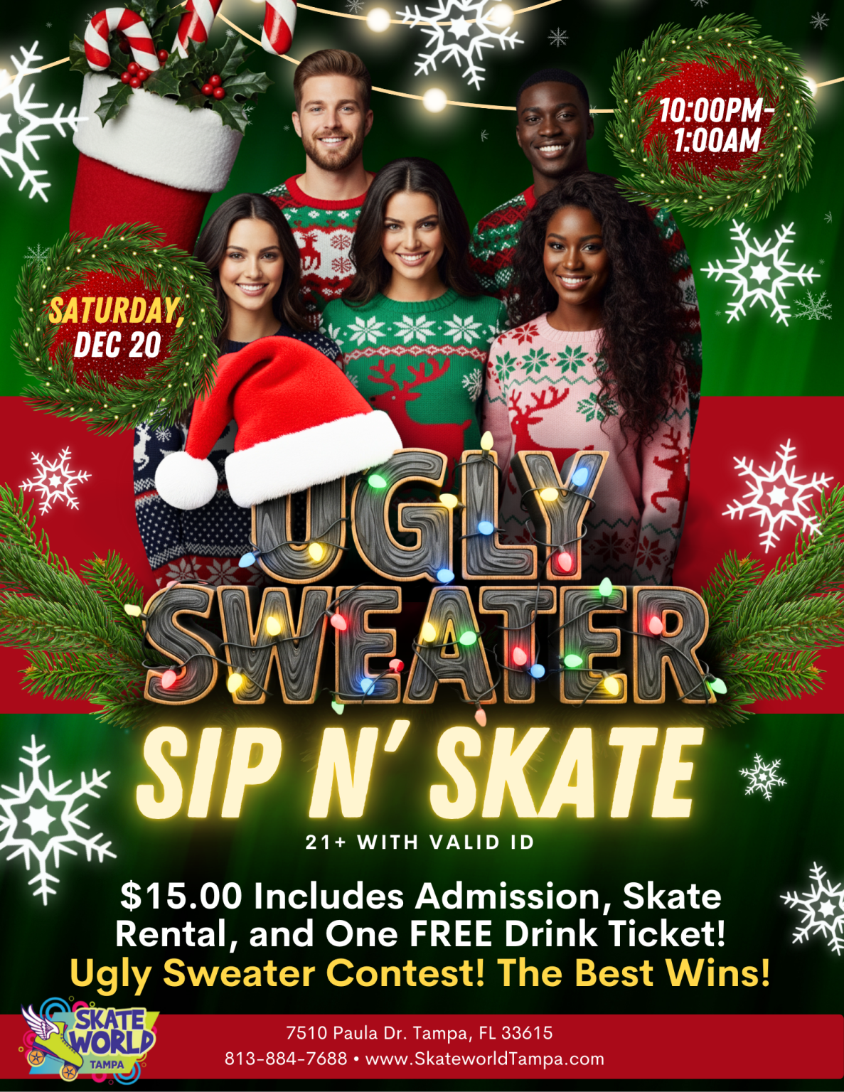Ugly Sweater Sip & Skate (21+) | Skateworld