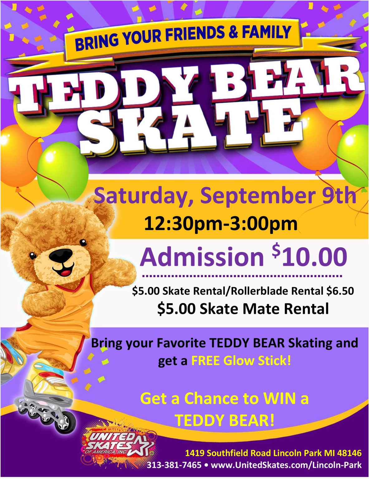 National Teddy Bear Day Skate | United Skates of America