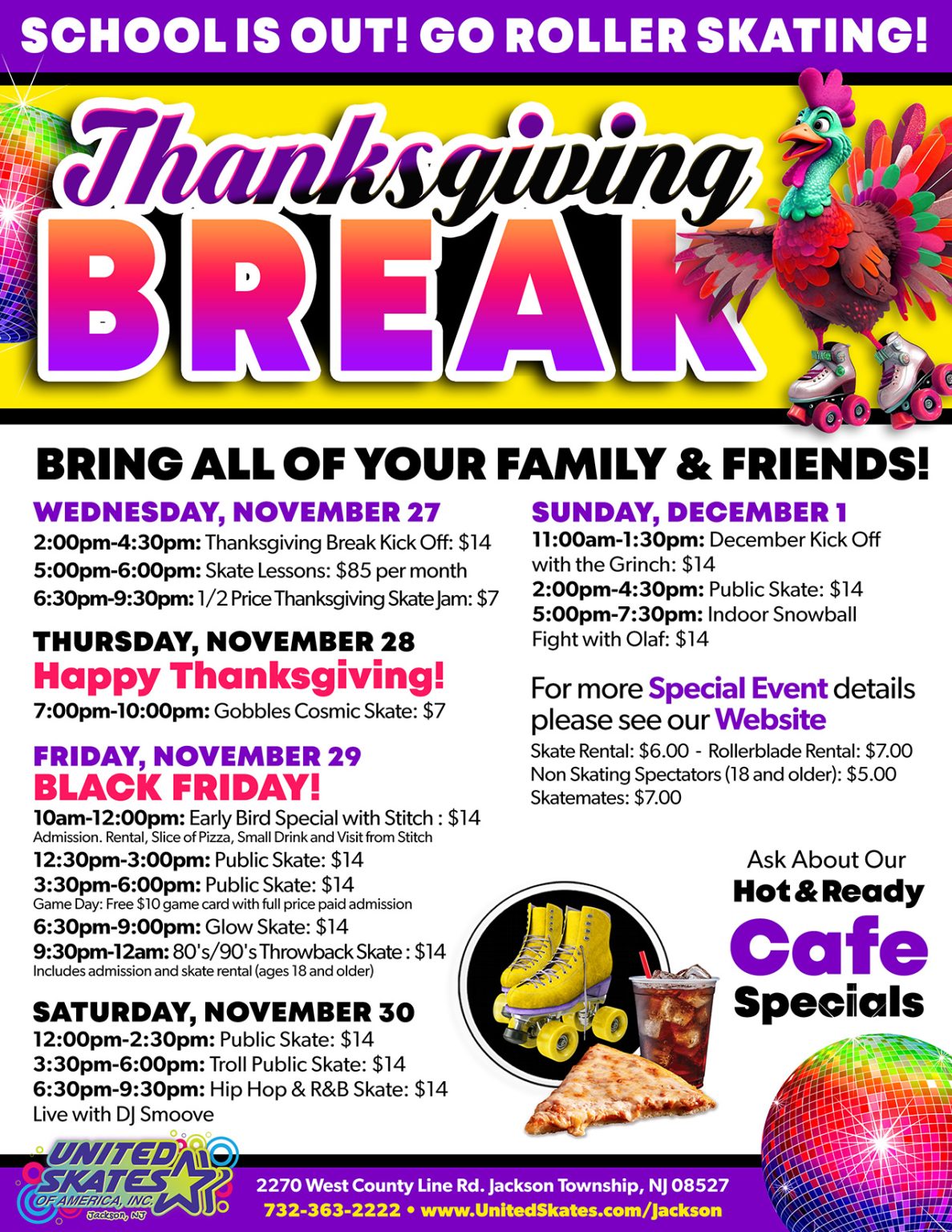 Schedule & Events | United Skates of America