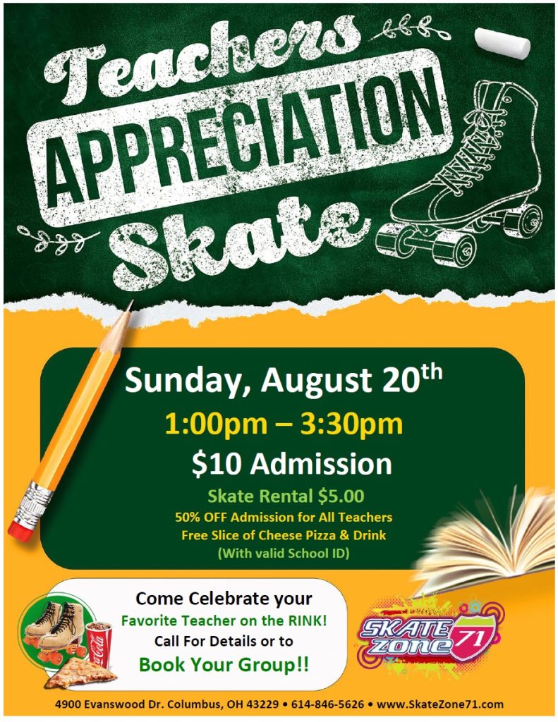 Teacher Appreciation Skate | Skate Zone 71