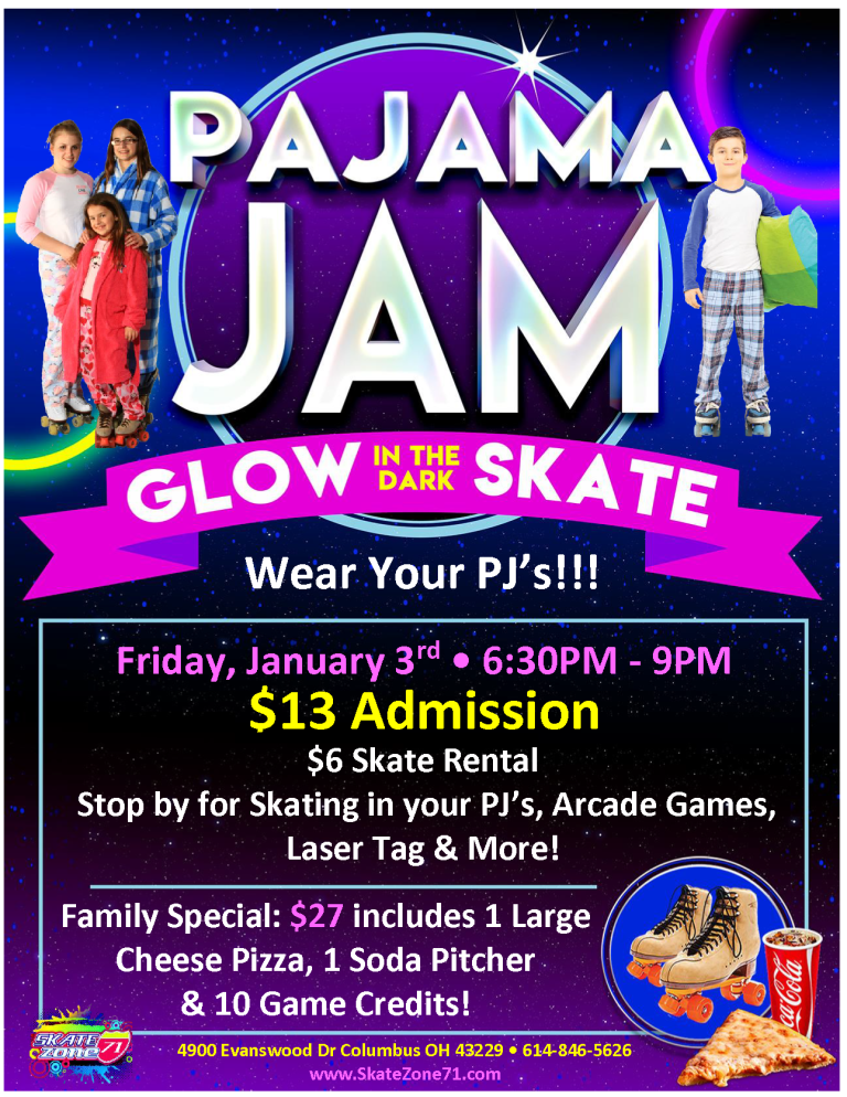 Pajama Glow Skate | Skate Zone 71